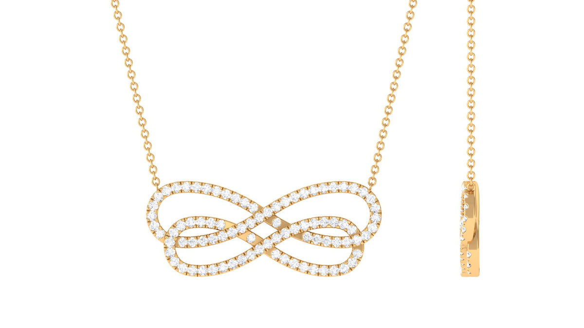 Certified Diamond Sideway Infinity Necklace – Rosec Jewels