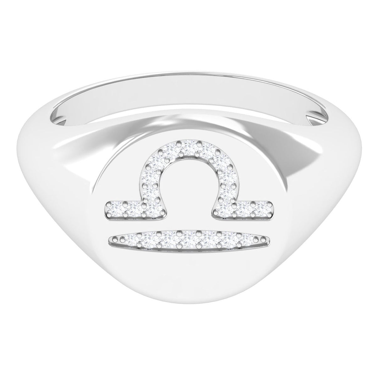 Zircon Libra Zodiac Signet Unisex Ring – Rosec Jewels