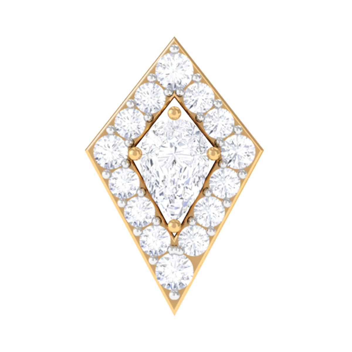 Modern Kite Shape Diamond Helix Earring – Rosec Jewels