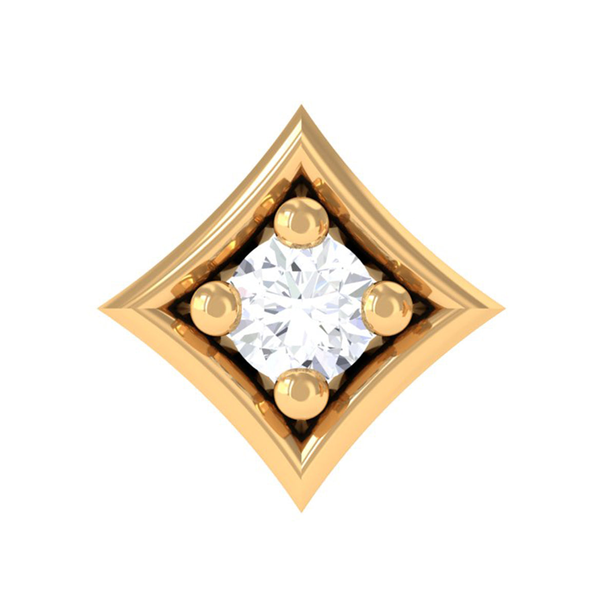 Classic Diamond Solitaire Nose Pin for Women – Rosec Jewels