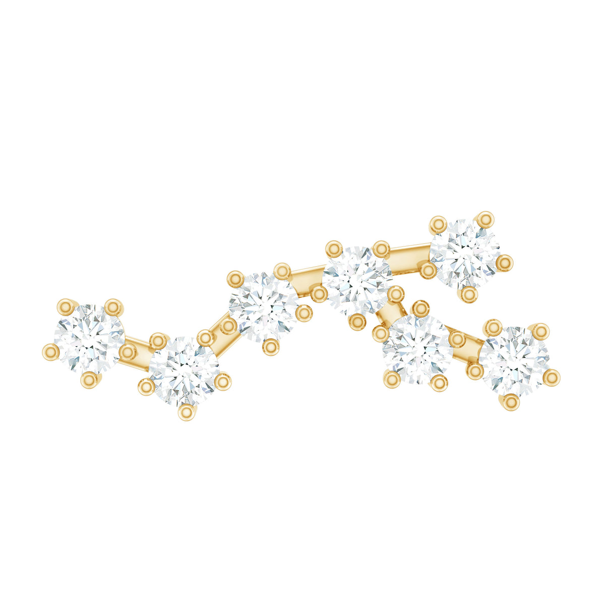 Diamond Virgo Constellation Earring for Cartilage Piercing – Rosec Jewels