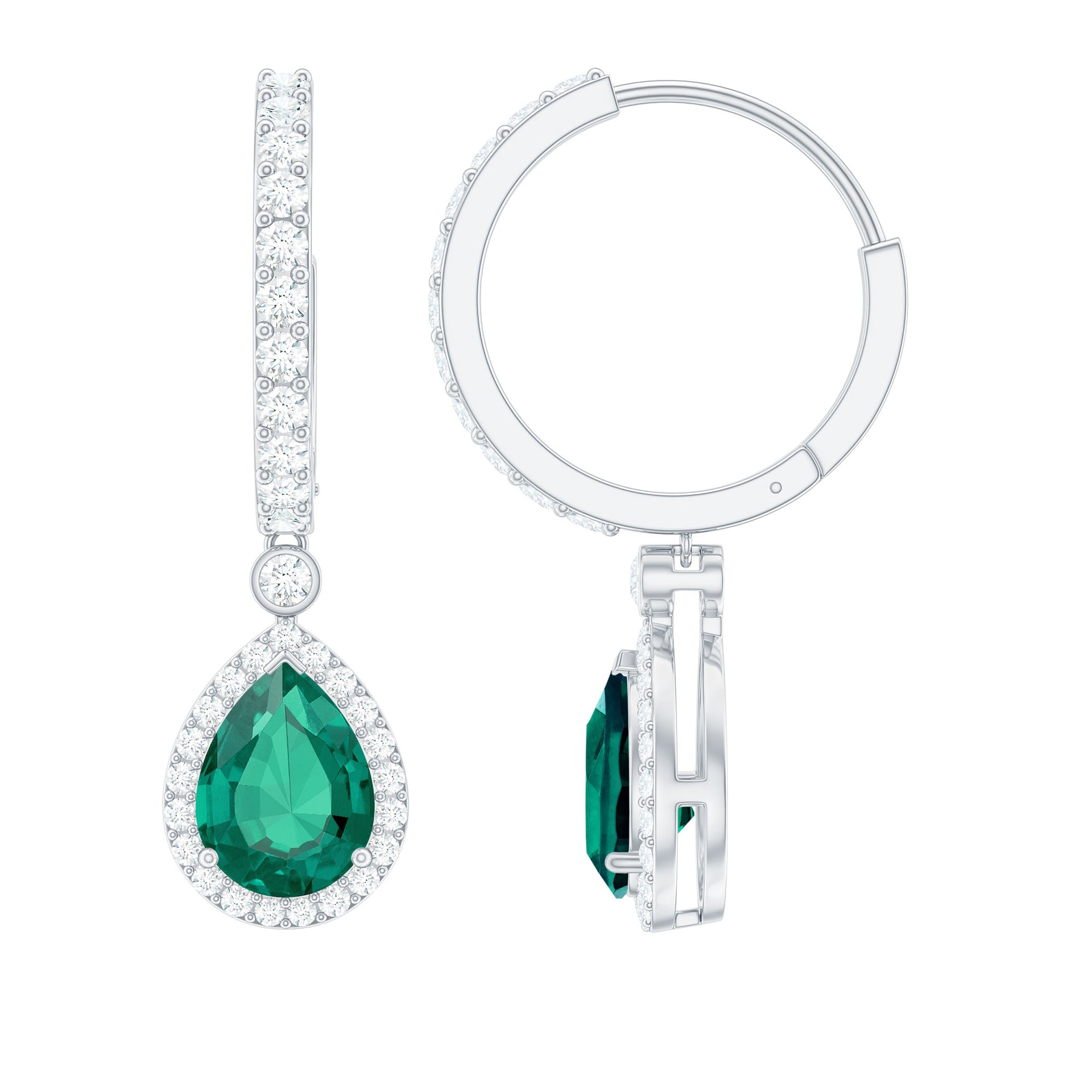 Shop Lab Created Emerald Earrings for Women – Rosec Jewels