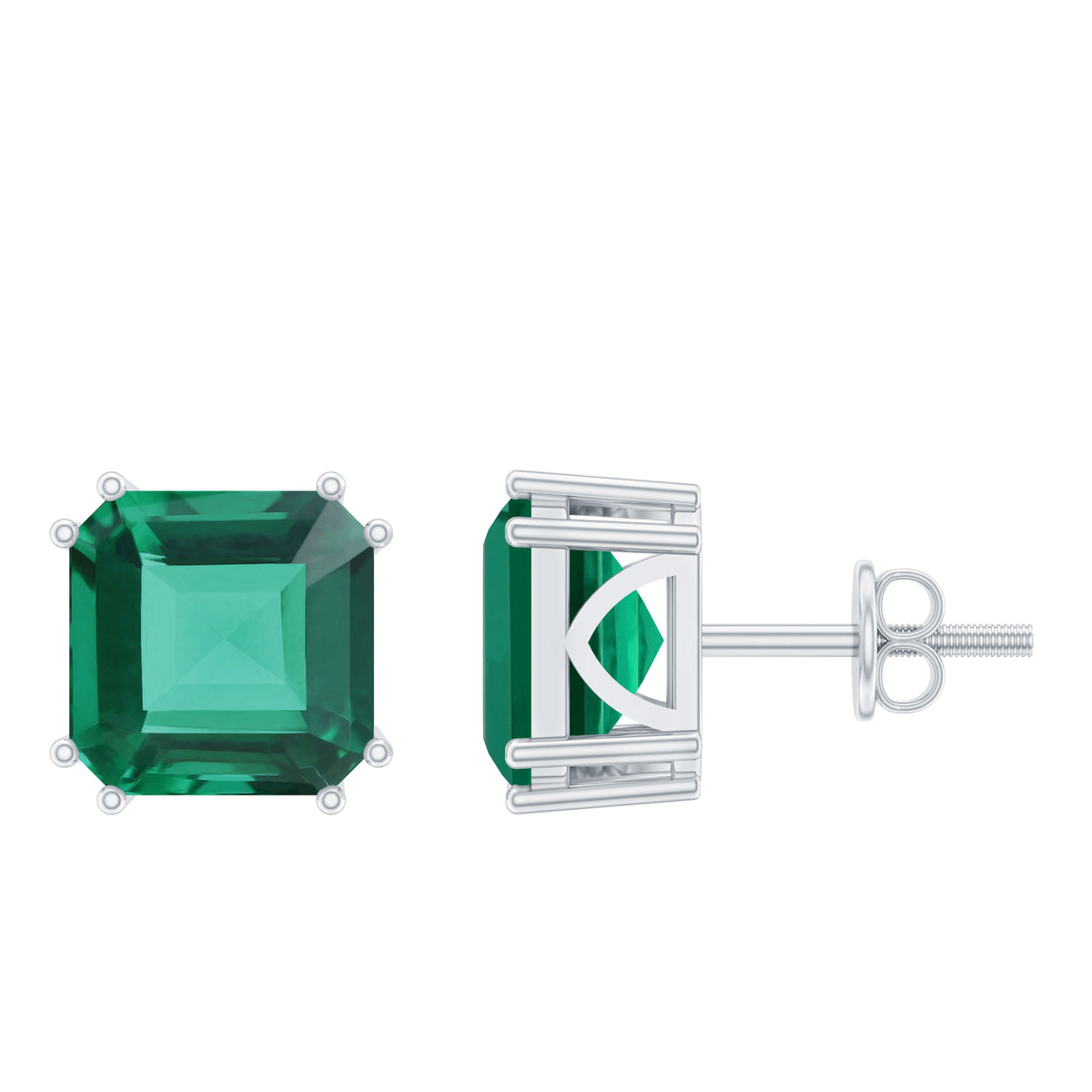 Shop Lab Created Emerald Earrings for Women – Rosec Jewels