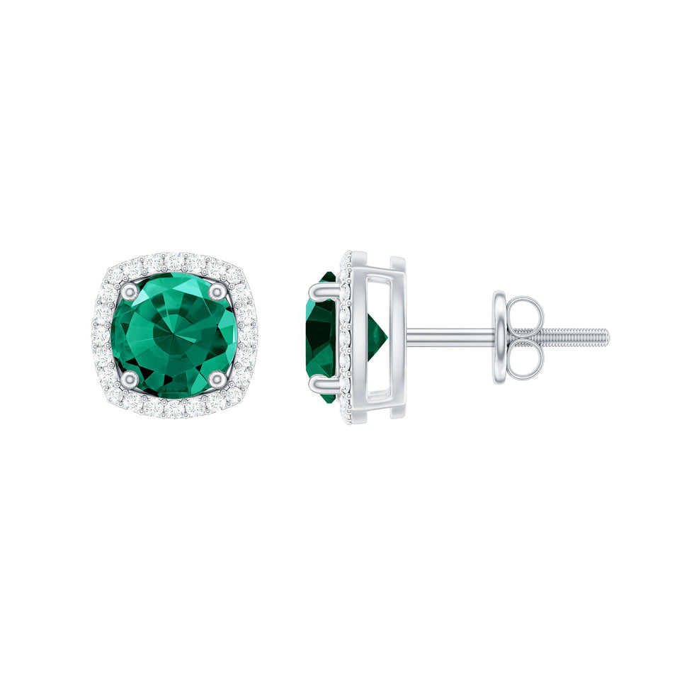 Shop Lab Created Emerald Earrings for Women – Rosec Jewels