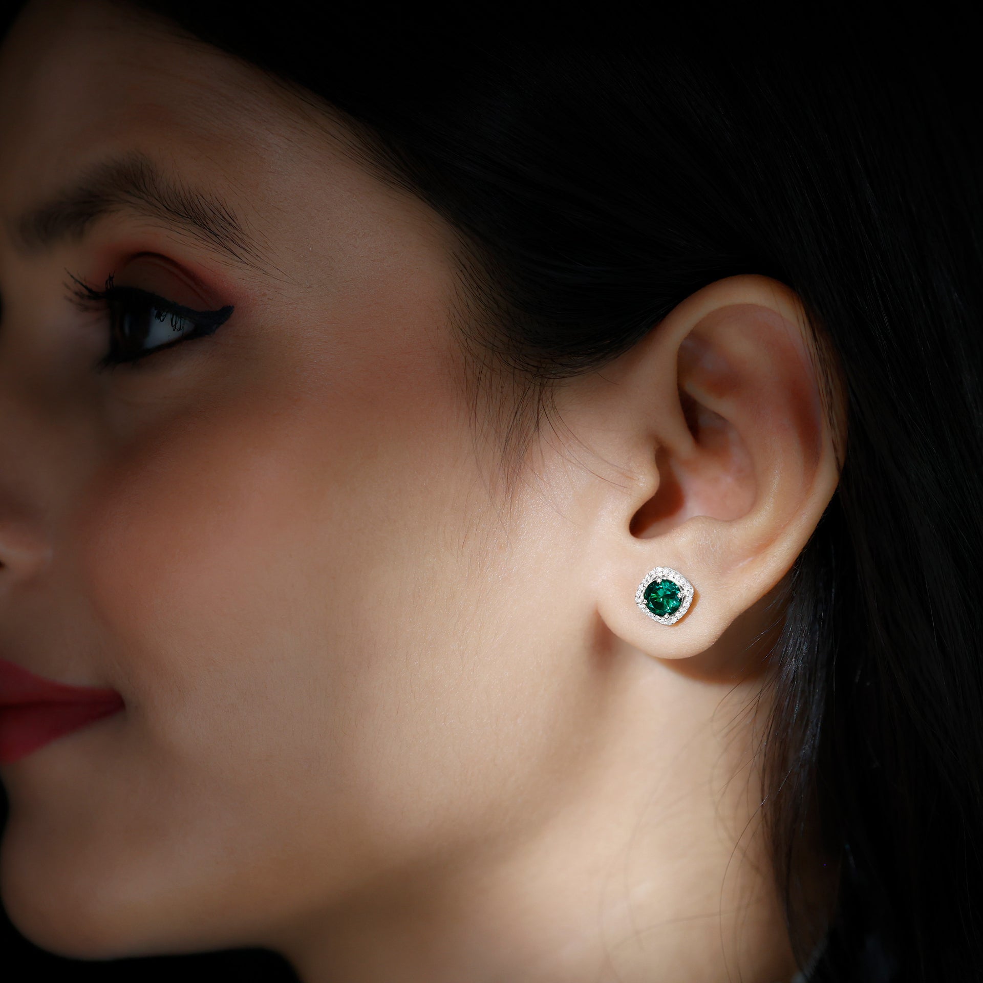 Shop Lab Created Emerald Earrings for Women – Rosec Jewels