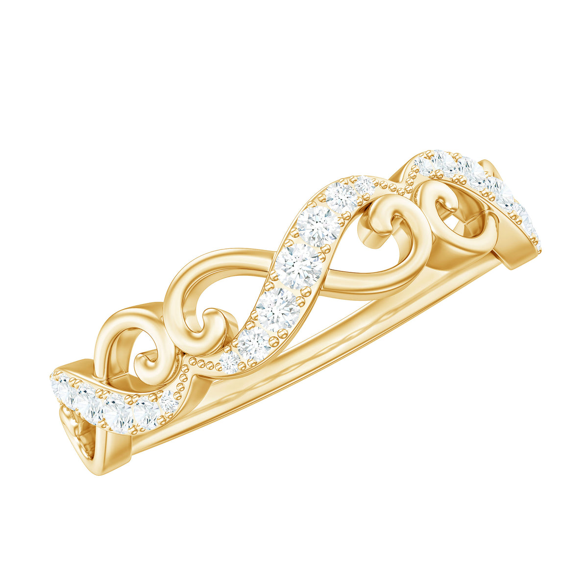 Certified Diamond Infinity Band Ring – Rosec Jewels