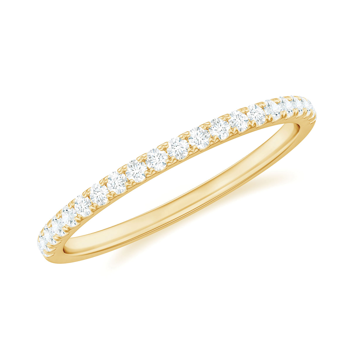 0.25 CT Stackable Diamond Eternity Ring in Fish Tail Setting – Rosec Jewels