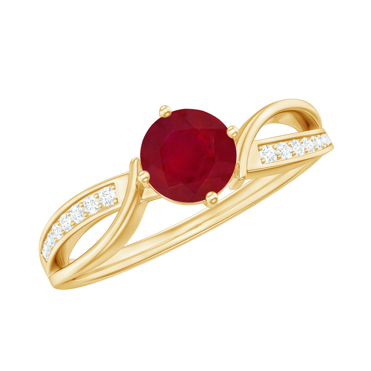 Natural 0.6 Carat Ruby Infinity Promise Ring with Diamond – Rosec Jewels